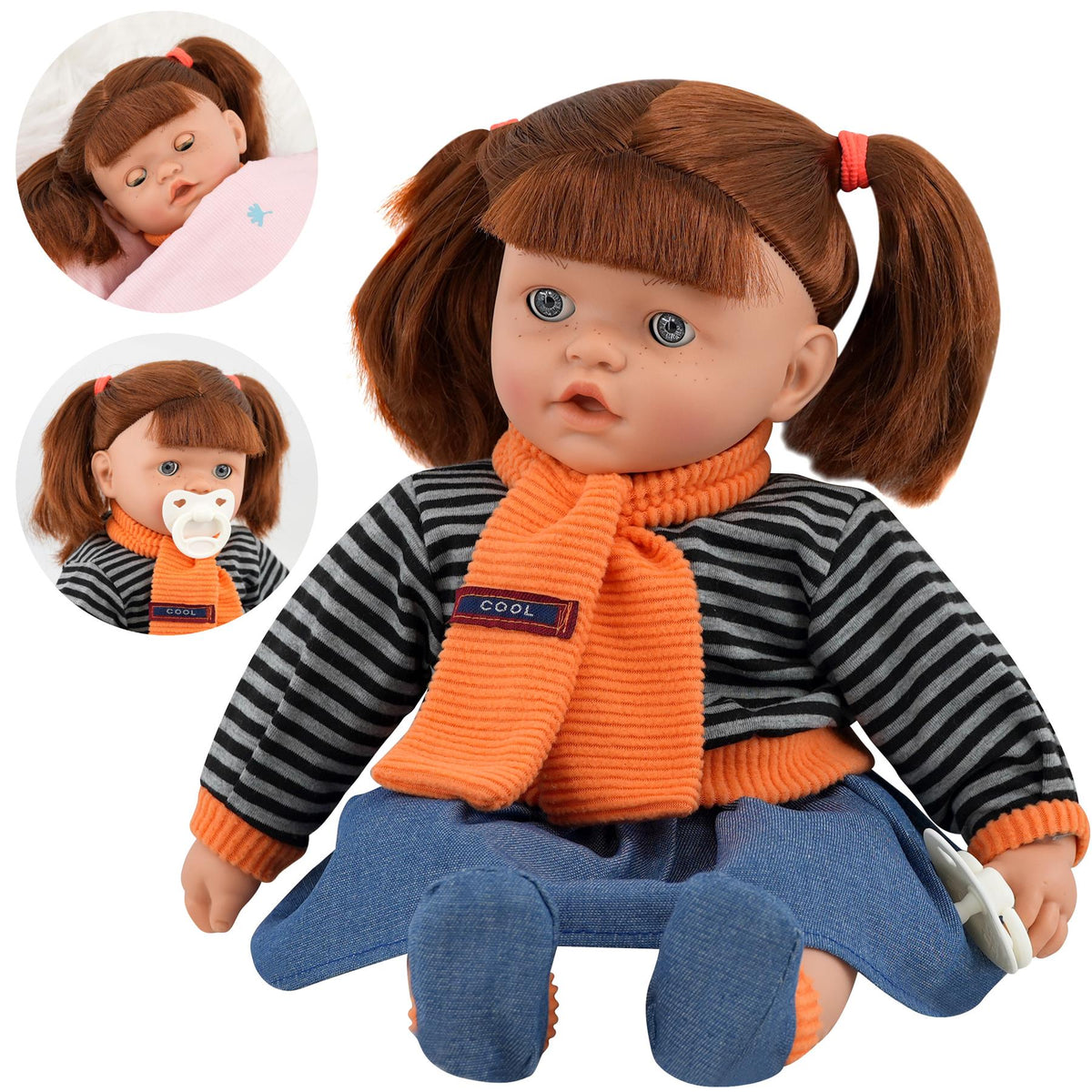 BiBi Doll Sleeping Ginger Girl (45 cm / 18") by BiBi Doll – BiBi Dolls